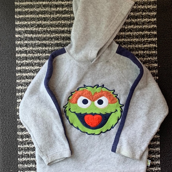 Sesame Street | Shirts & Tops | Vintage Oscar The Grouch Kids Hoodie ...